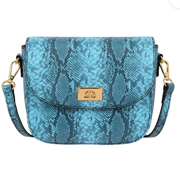 Mellow World | Bags | Nwt Mellow World Cassidy Turquoise Snakeskin ...